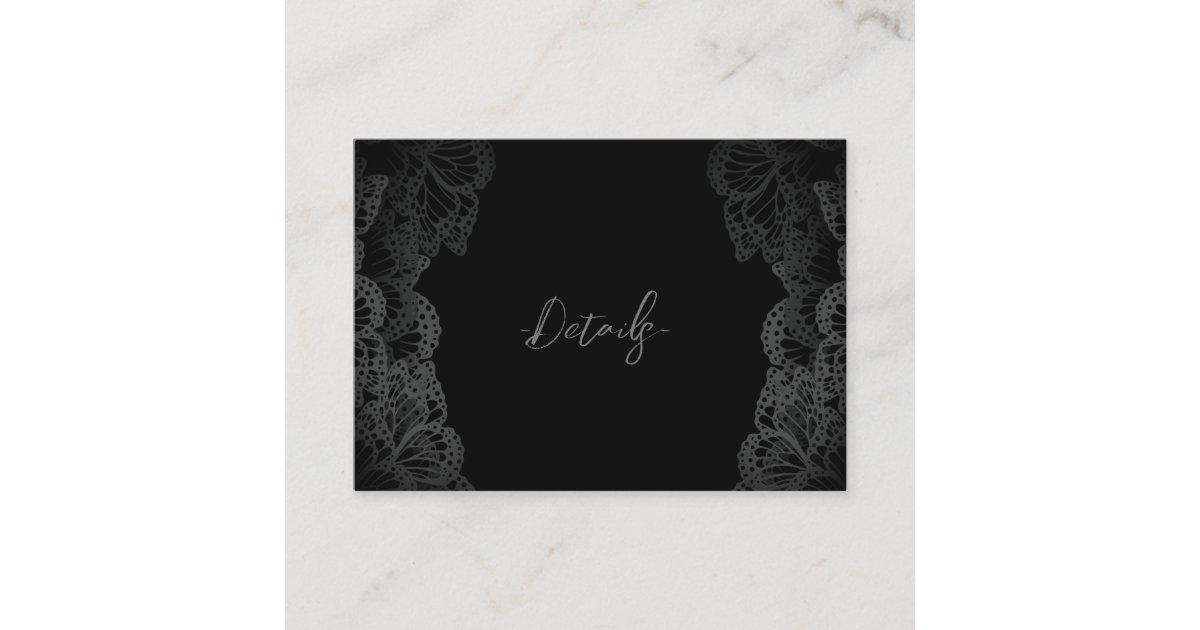 Gothic Monarch Details Enclosure Card | Zazzle