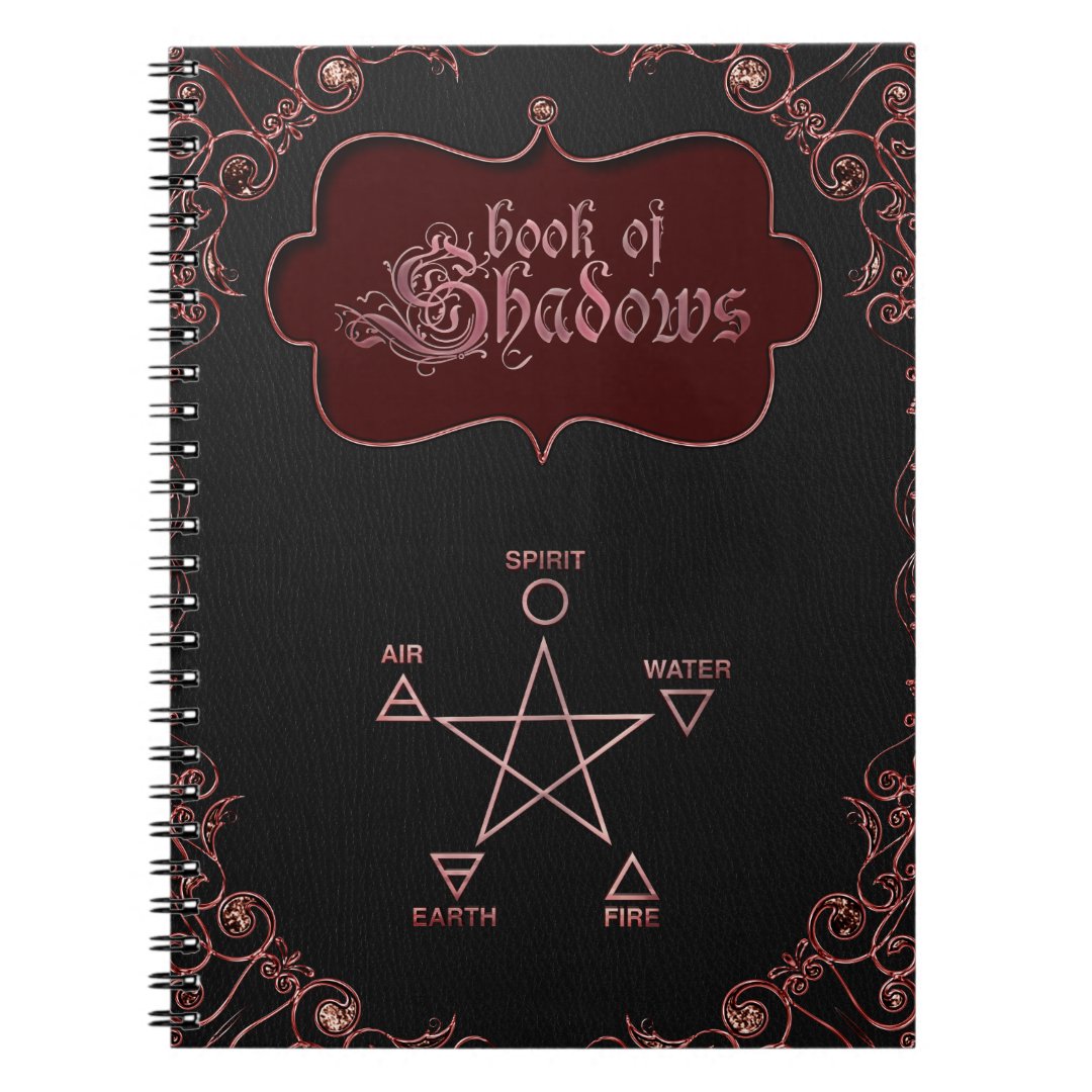 Gothic Pink Book of Shadows Pentacle Elements | Zazzle