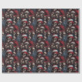 Gothic Pirate Santa Skulls Menacing Christmas Wrapping Paper | Zazzle