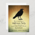 Gothic Raven Halloween Party Invitation | Zazzle