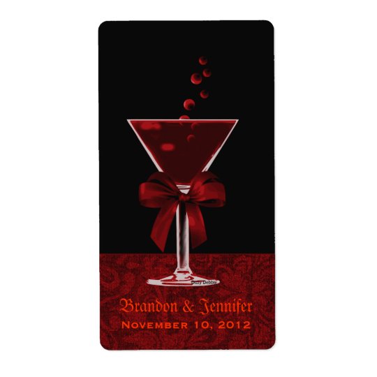 Gothic Red and Black Mini Wine Labels | Zazzle.com