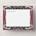 Gothic Red Moody Victorian Frame QR Code All In One Invitation | Zazzle