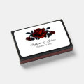 Gothic Red Rose Victorian Wedding White Matchboxes | Zazzle