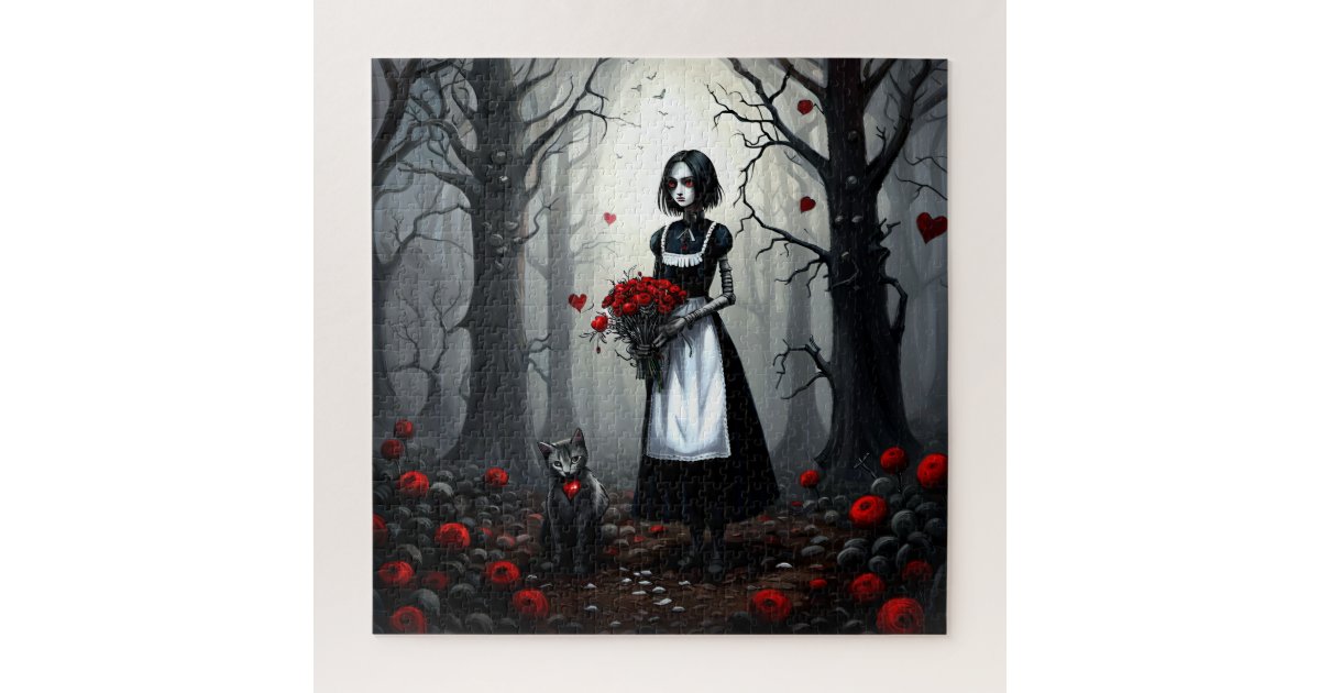 Gothic Robot Girl Jigsaw Puzzle | Zazzle