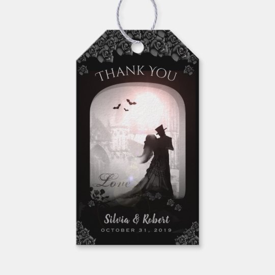 Gothic Romance Thank You Custom Gift Tag | Zazzle.com
