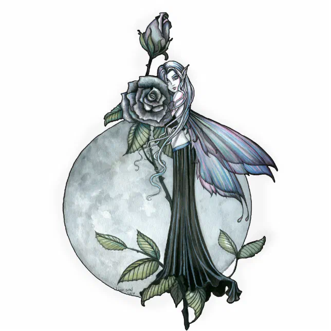 Gothic Rose Fairy Fantasy Photo Sculpture | Zazzle