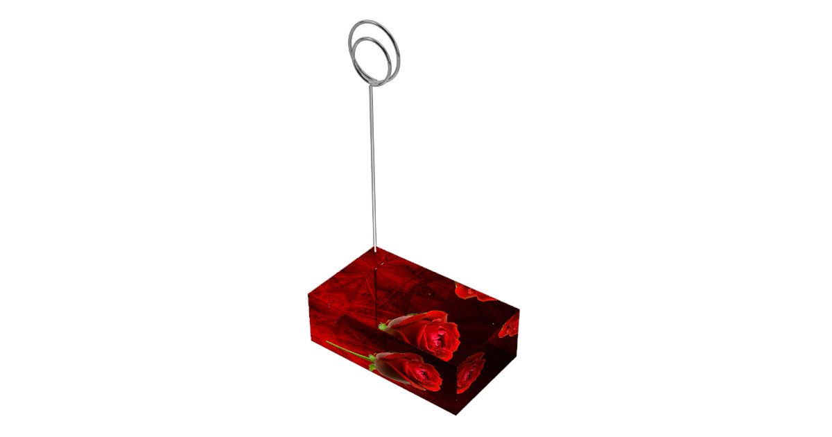 Gothic Rose Table Card Holder | Zazzle