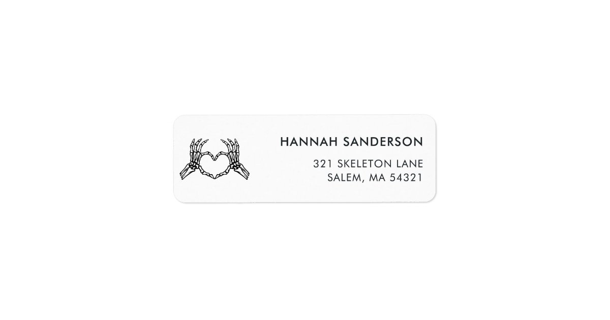 Gothic Skeleton Return Address Label | Zazzle
