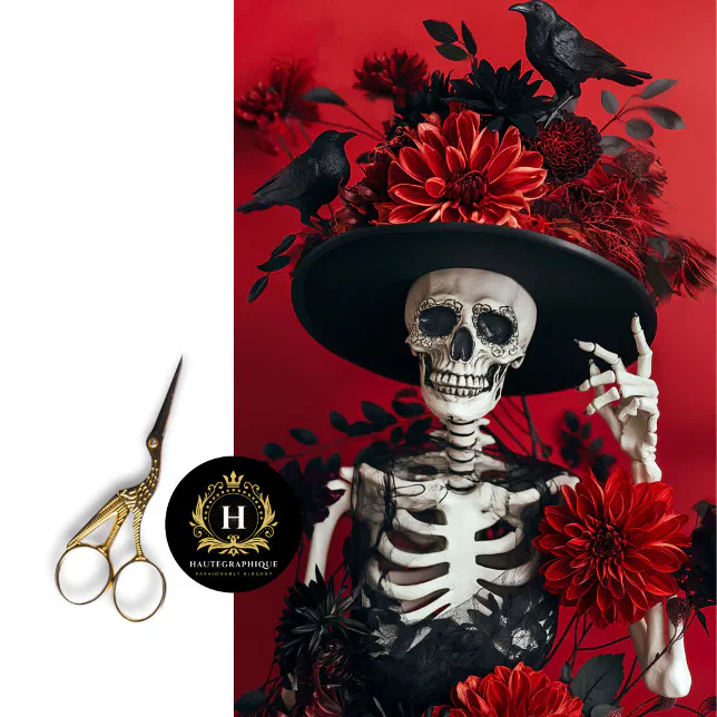 Gothic Skeleton Skull Decoupage Tissue Paper | Zazzle