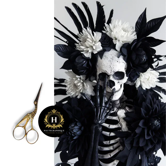 Gothic Skeleton Skull Decoupage Tissue Paper | Zazzle