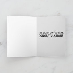 GOTHIC SKELETONS WEDDING CONGRATULATIONS CARD | Zazzle