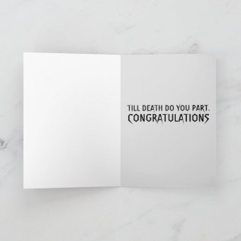 GOTHIC SKELETONS WEDDING CONGRATULATIONS CARD | Zazzle