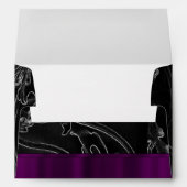 Gothic skull and wedding damask envelope | Zazzle