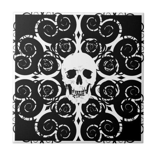 Gothic Skull Ceramic Tile | Zazzle.com