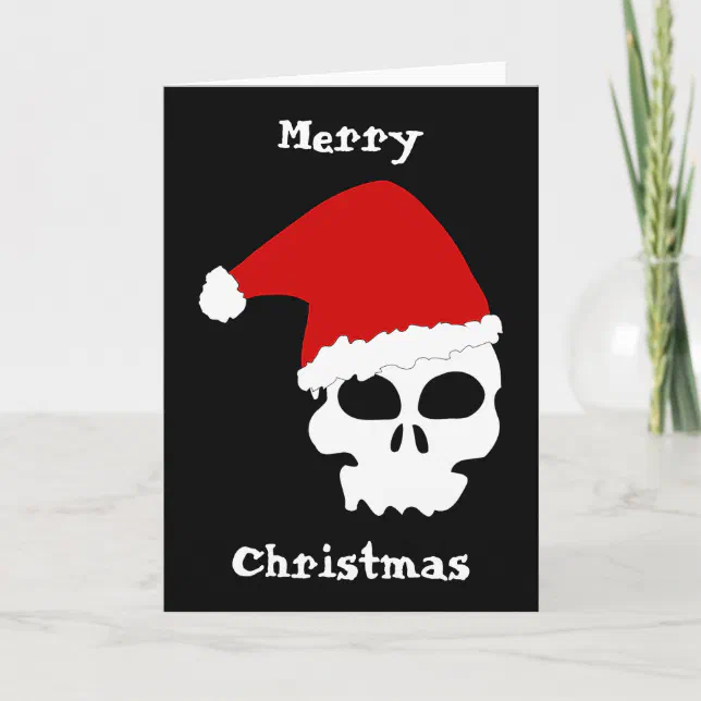 Gothic Skull Christmas Card | Zazzle