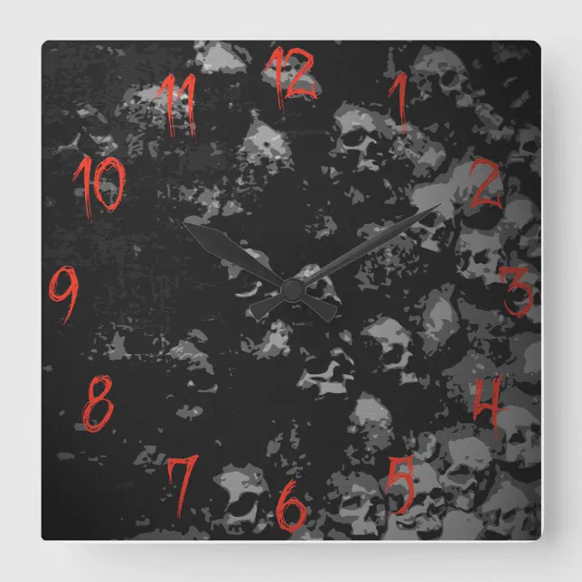 Gothic Skull Clock | Zazzle