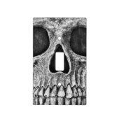 Gothic Skull Face Black And White Grunge Cool Light Switch Cover | Zazzle
