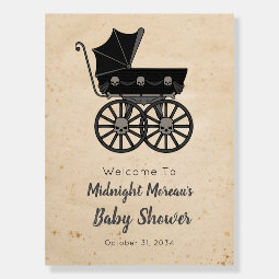 Gothic Skulls Stroller Baby Shower Welcome Sign | Zazzle