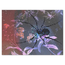 Gothic Spider Floral Decoupage Tissue Paper | Zazzle