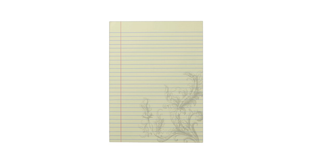 Gothic Steampunk Floral Fantasy Legal Notepad | Zazzle