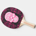 Gothic Sugar Skull Pink Black Ping Pong Paddle | Zazzle
