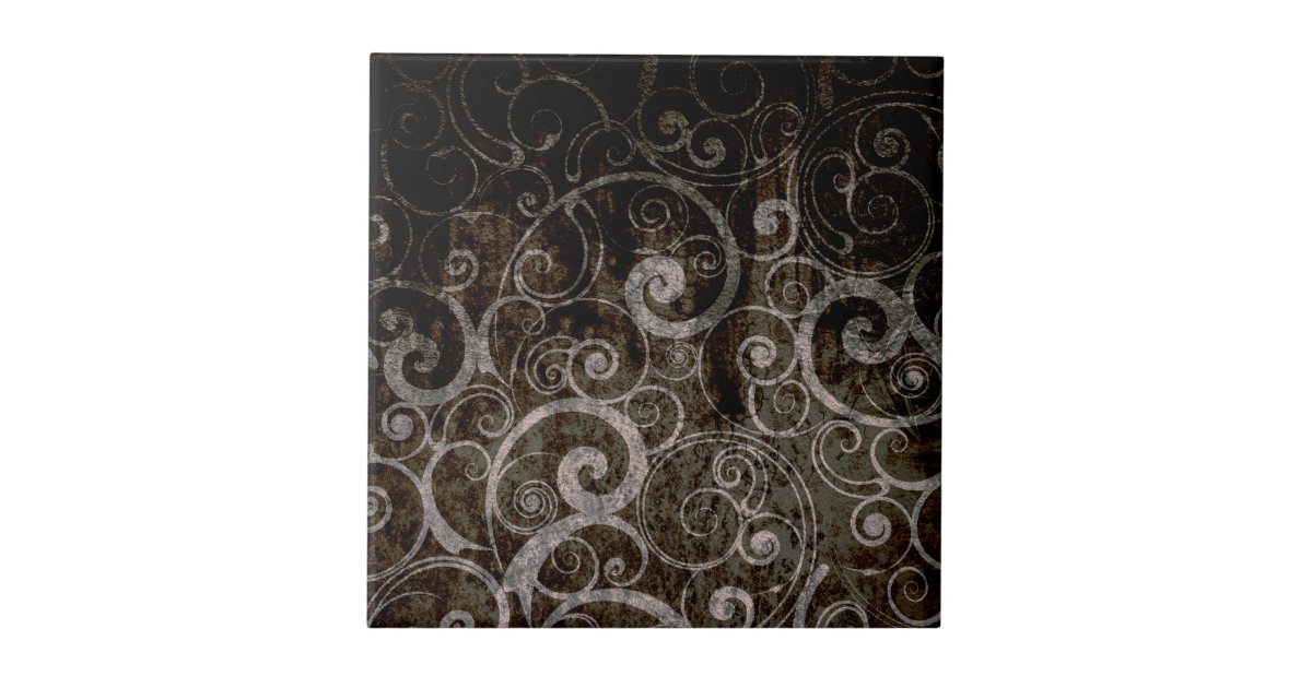 Gothic Swirls Tile | Zazzle