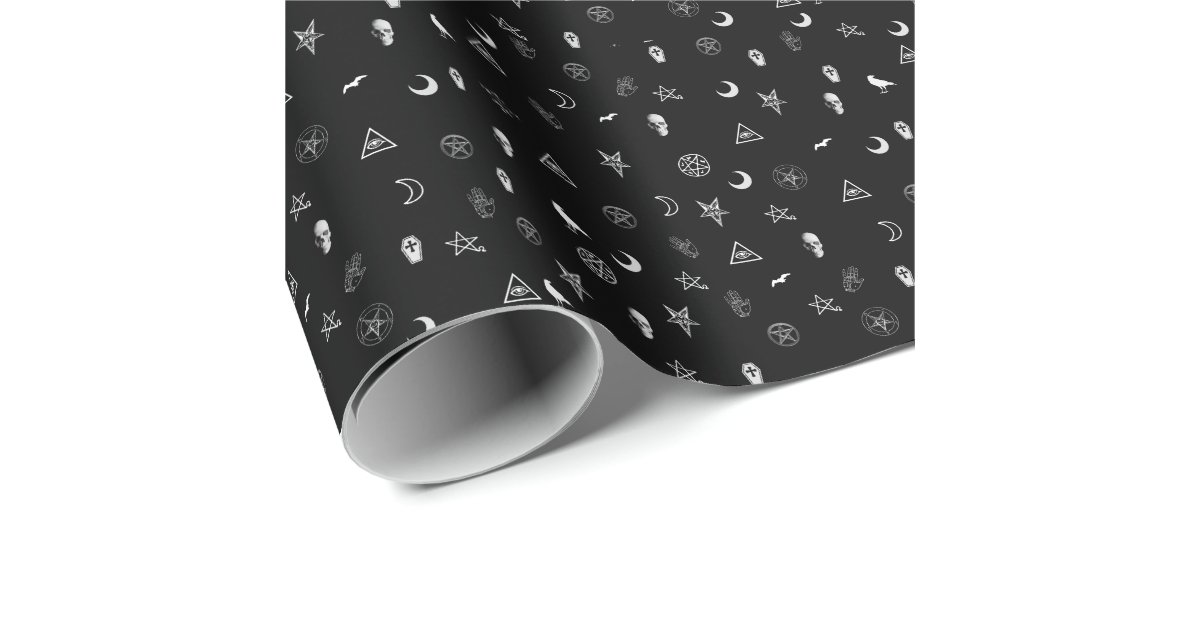 Gothic Symbols Pattern Wrapping Paper | Zazzle