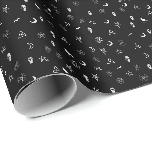 Gothic Symbols Pattern Wrapping Paper | Zazzle