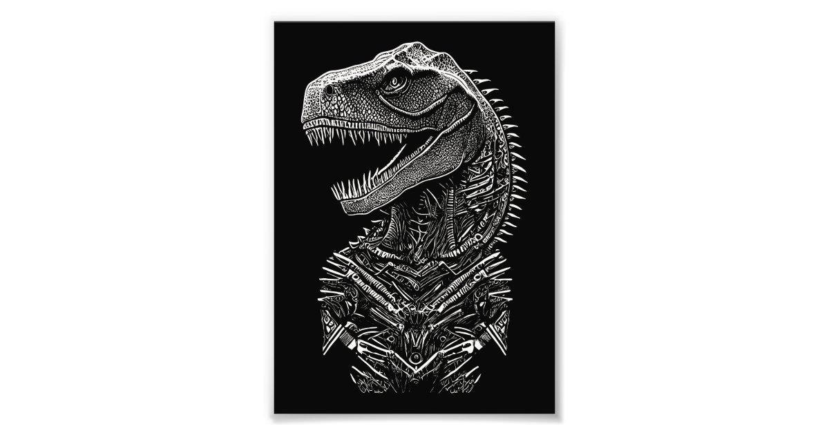 Gothic T-Rex Dinosaur Photo Print | Zazzle