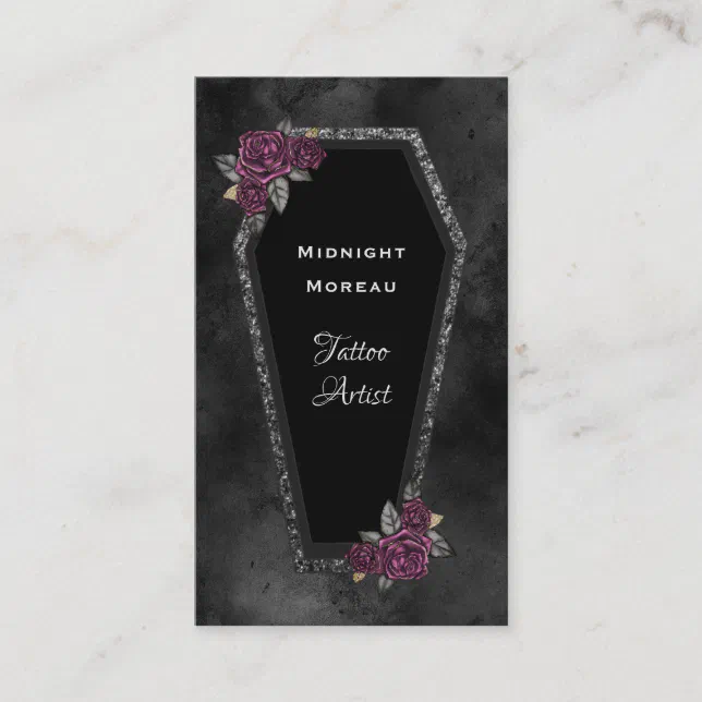 Gothic Tattoo Artist QR Code Business Card | Zazzle