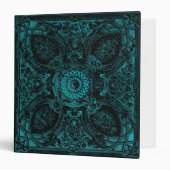 Gothic Teal Green Black Leather Book of Shadows 3 Ring Binder | Zazzle