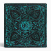 Gothic Teal Green Black Leather Book of Shadows 3 Ring Binder | Zazzle