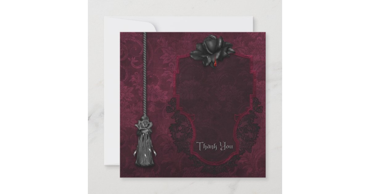 Gothic Thank You | Zazzle