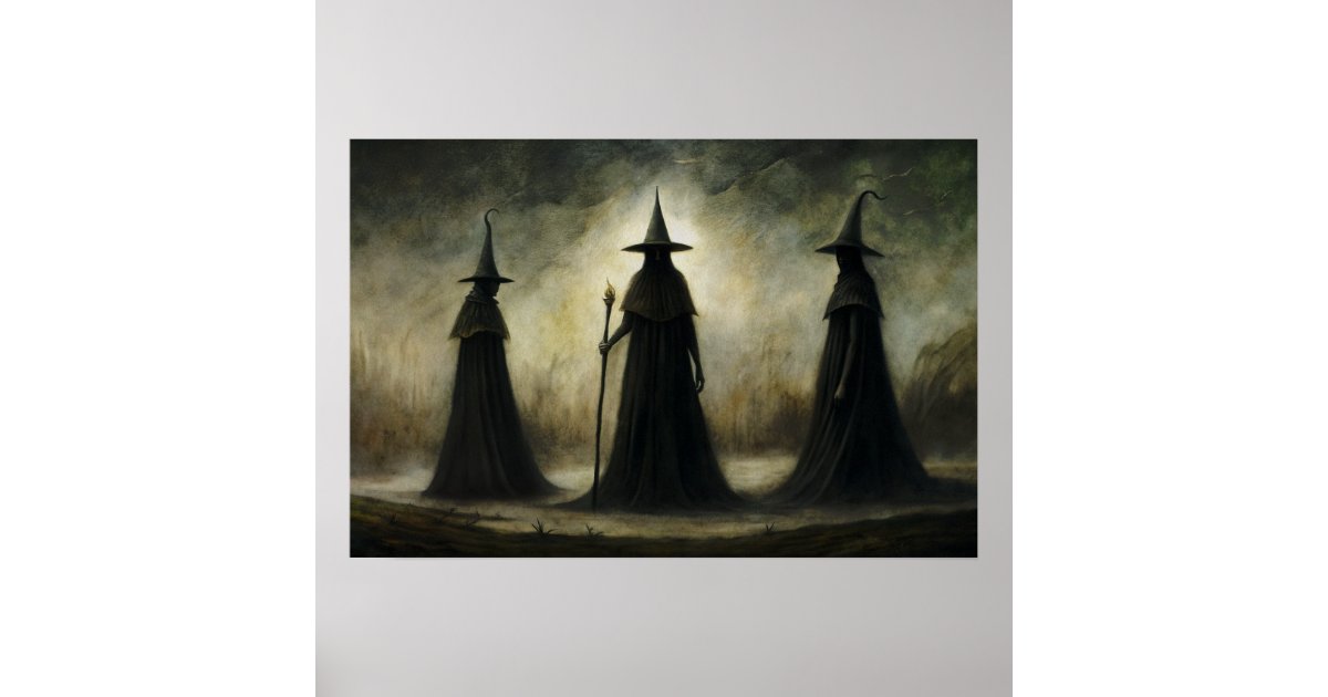 Gothic Trio Witches Poster | Zazzle