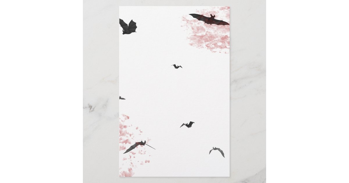Gothic Vampire Bat Stationery | Zazzle