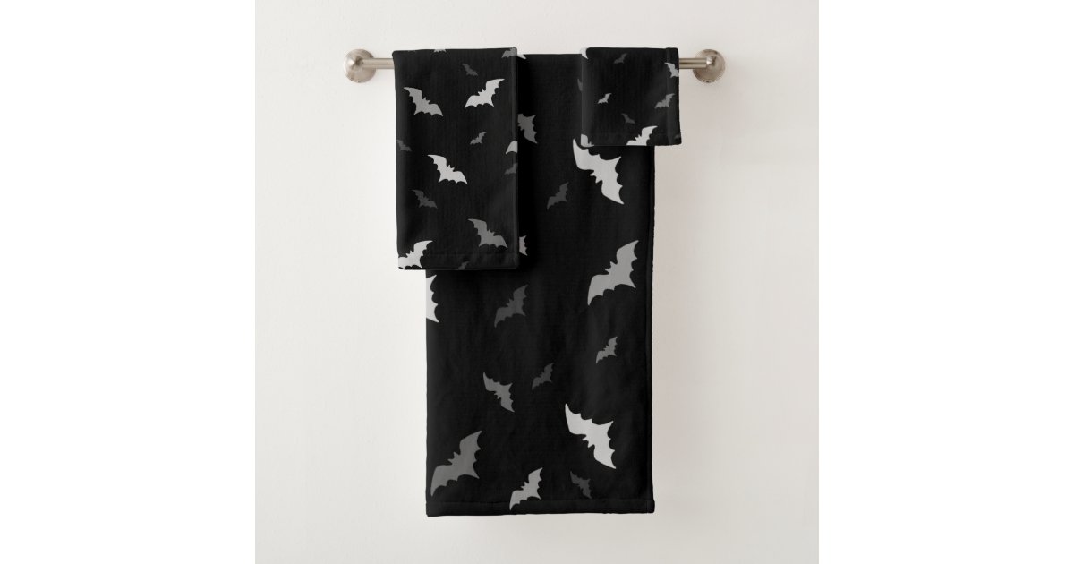 驪 Gothic Vampire Bats Bath Towel Set | Zazzle