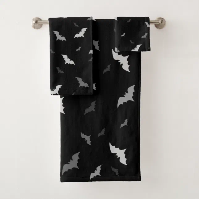 驪 Gothic Vampire Bats Bath Towel Set | Zazzle