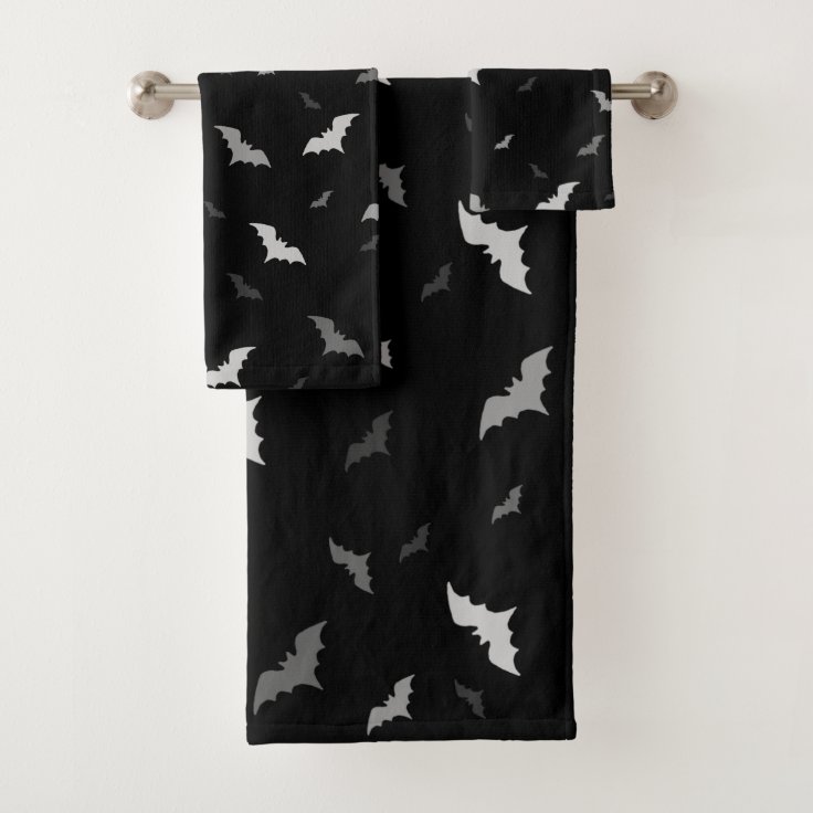 驪 Gothic Vampire Bats Bath Towel Set | Zazzle