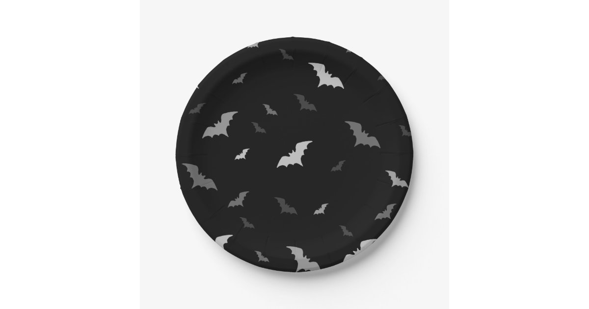驪 Gothic Vampire Bats Paper Plates | Zazzle