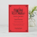 Gothic Vampire Castle Border Red Wedding Invitation | Zazzle