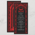 Gothic Vampire Cathedral Wedding Menu | Zazzle