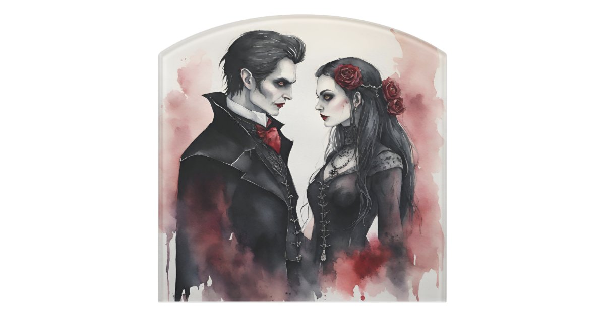Gothic Vampire Couple Door Sign | Zazzle