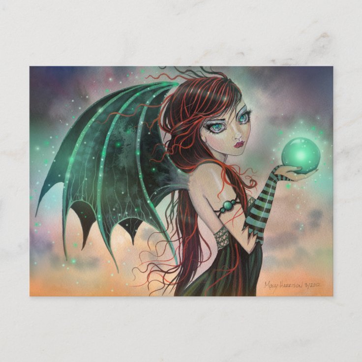 Gothic Vampire Fairy Fantasy Art Postcard | Zazzle