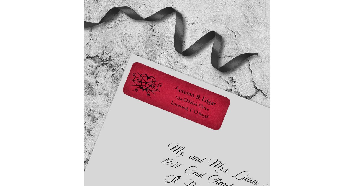 Gothic Victorian Lace Wedding Label | Zazzle