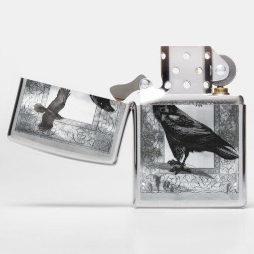 Gothic Victorian Raven Fantasy Art Zippo Lighter | Zazzle