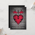Gothic victorian staked vampire heart in red invitation | Zazzle