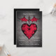 Gothic victorian staked vampire heart in red invitation | Zazzle