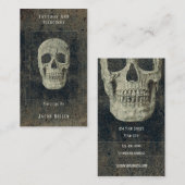 Gothic Vintage Antique Sepia Texture Skull Tattoo Business Card | Zazzle