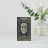 Gothic Vintage Antique Sepia Texture Skull Tattoo Business Card | Zazzle
