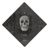 Gothic Vintage Black And White Texture Skull Tarot Graduation Cap ...